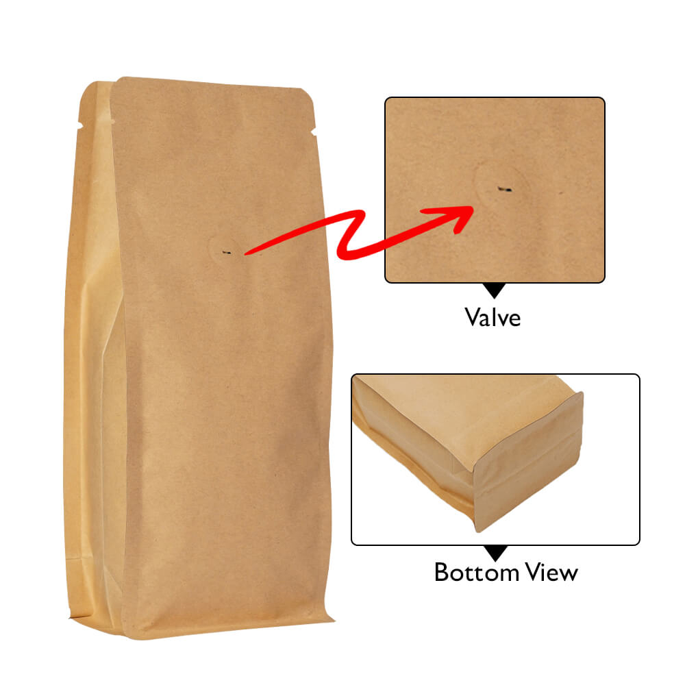 Flat Bottom Pouches With Valve (Coffee Bags) - Pouchmakers