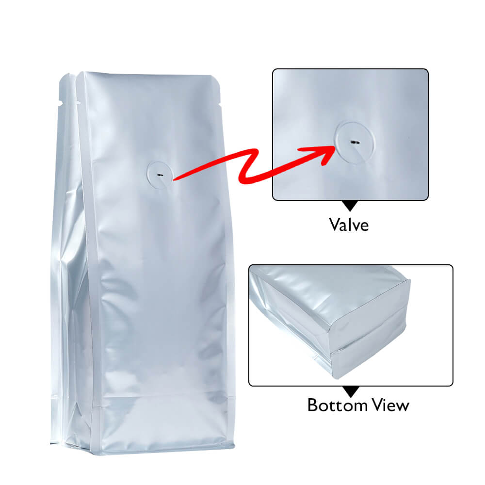 Flat Bottom Pouches With Valve (Coffee Bags) - Pouchmakers