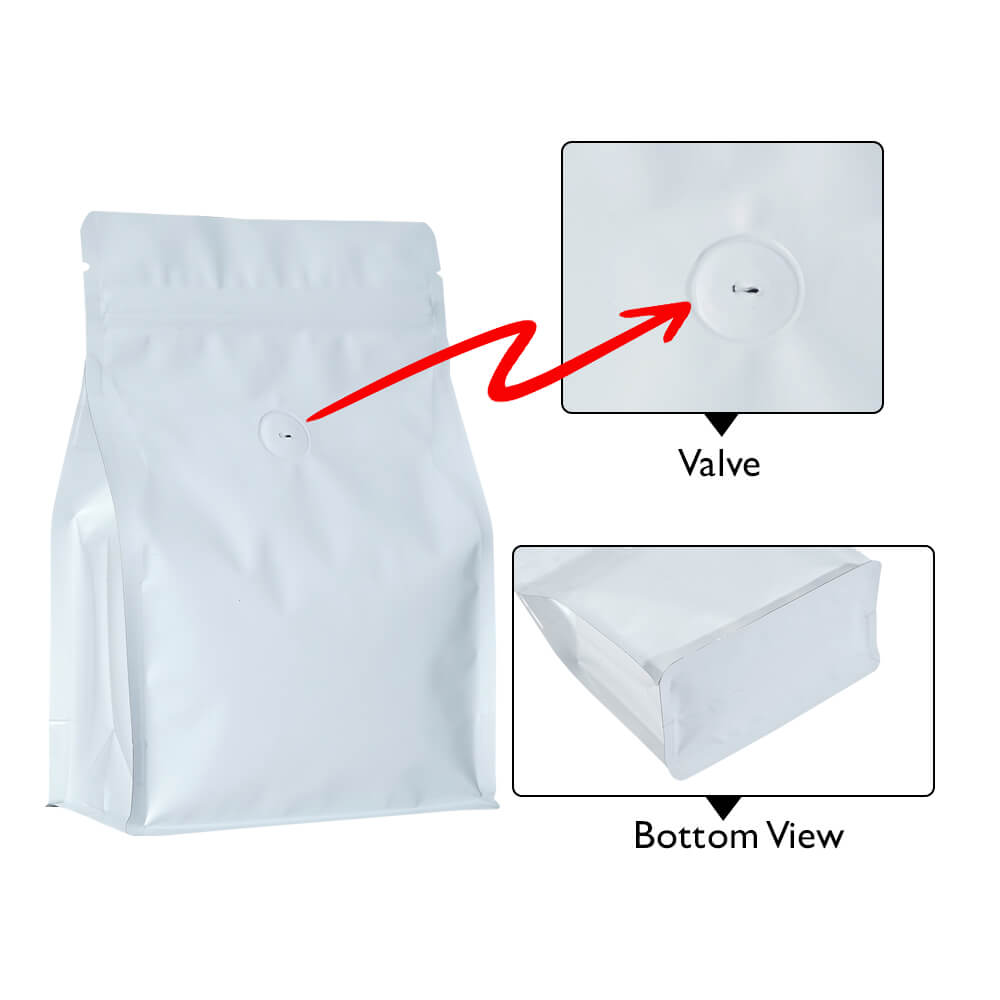 Flat Bottom Pouches With Valve (Coffee Bags) - Pouchmakers